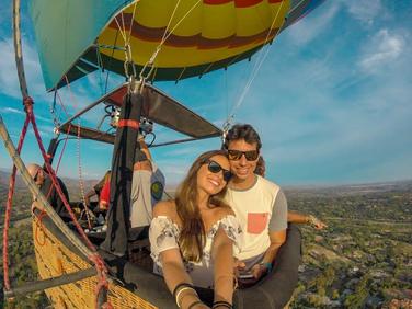 Romantic hot air balloon ride two store